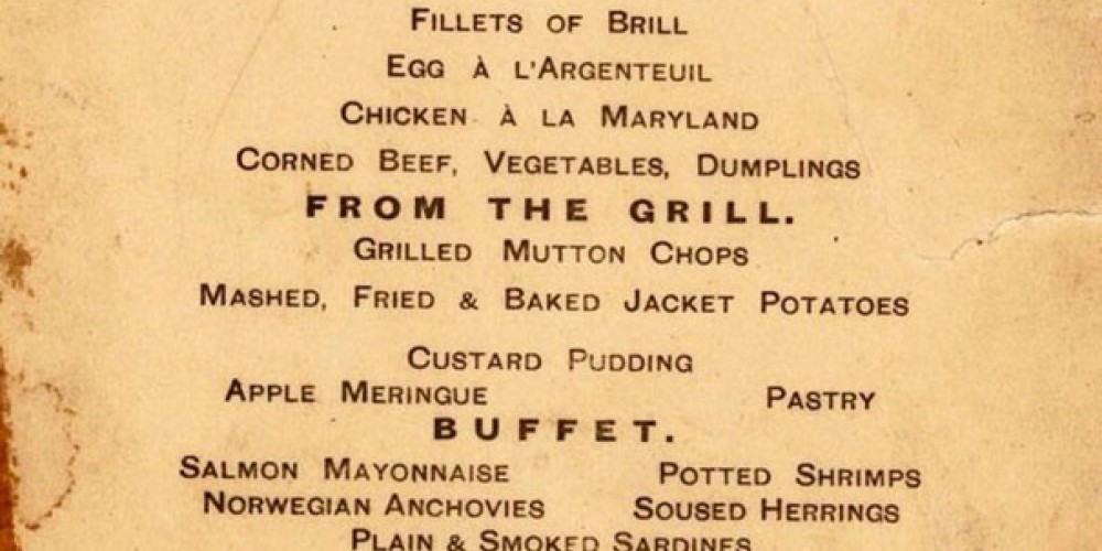 What was served on the Titanic? We reveal the original menus! | City ...