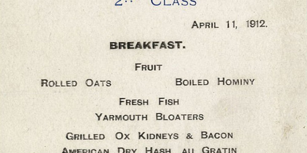 What was served on the Titanic? We reveal the original menus! | City ...