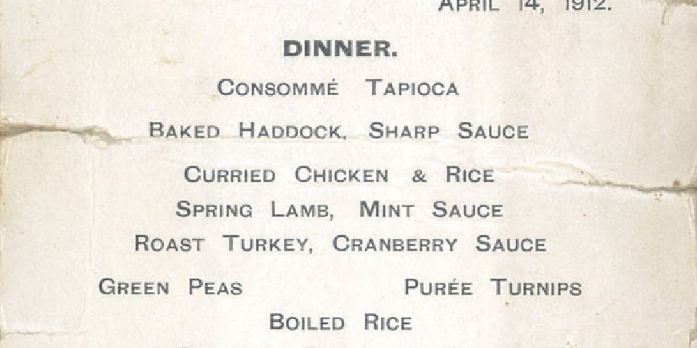 What was served on the Titanic? We reveal the original menus! | City ...